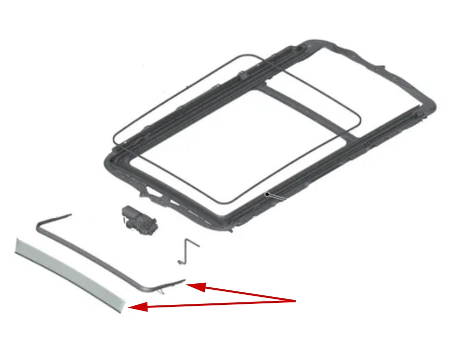 Slipstream Deflector for Electric Panoramic Sunroof - E70 X5