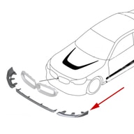 M Performance Front Left Carbon Fiber Attachment - G42 Coupe M Sport