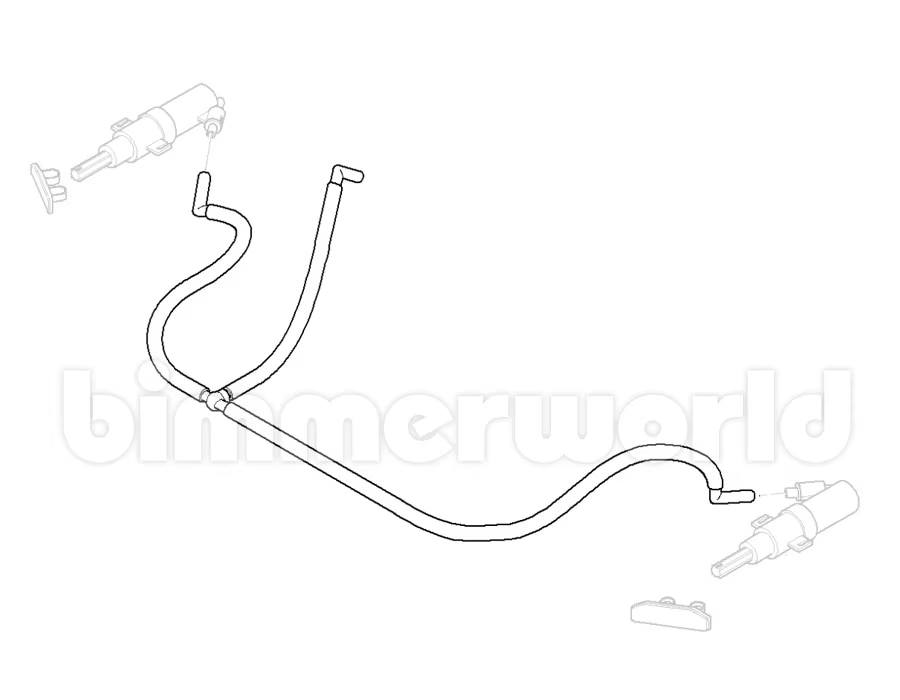 Hose Assembly for Headlamp Washers - E90 E92 E93 M3 (2008-2013)