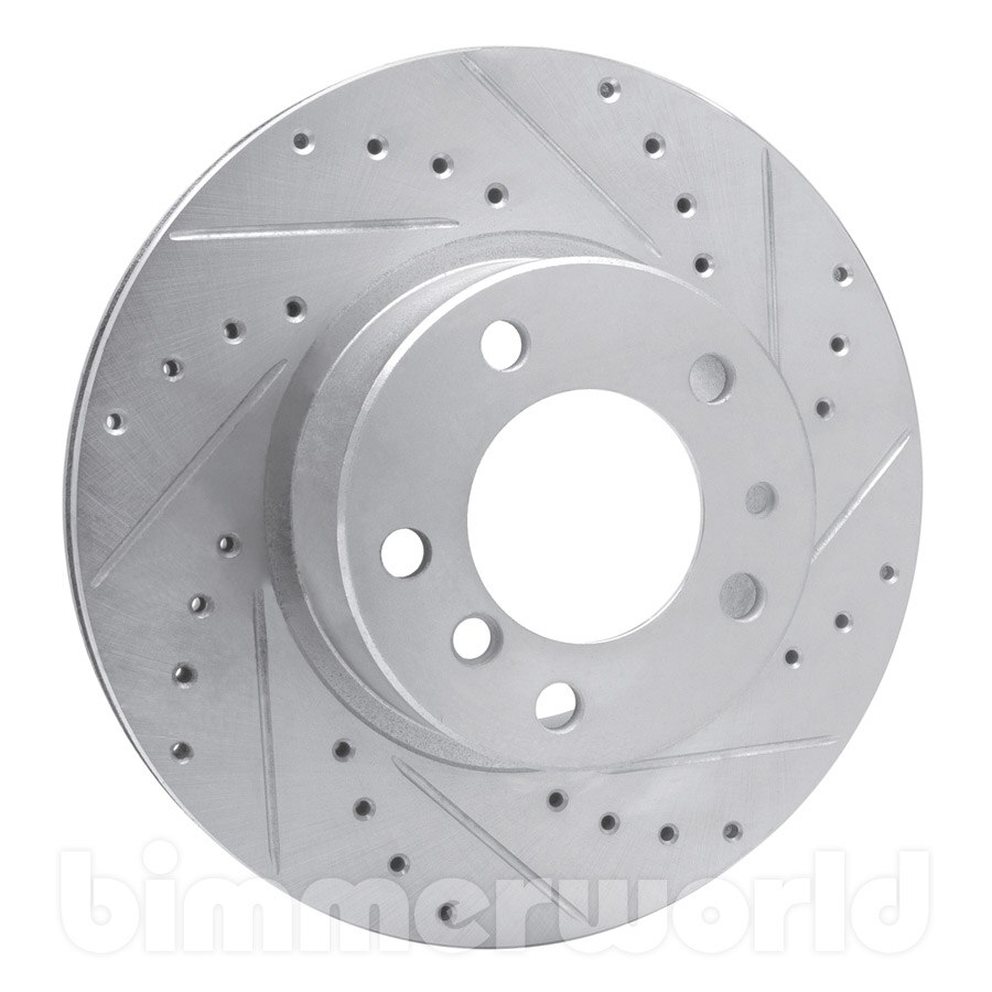DFC Right Front Drilled & Slotted Brake Rotor - E34 525i, 525iT, 530i, 535i
