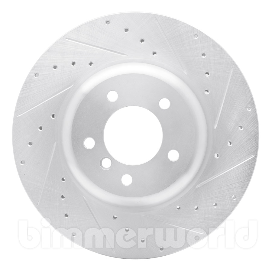 DFC Right Front Drilled & Slotted Brake Rotor - E60 535i, 545i,550, E63 ...