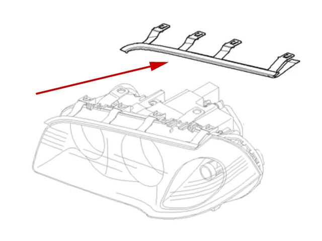 Genuine BMW Gasket - Left Headlight to Hood - E83 X3 (2003-2010)