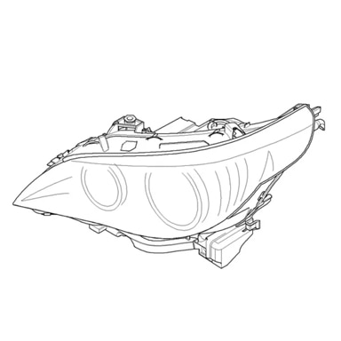 Genuine BMW Left Bi-xenon Headlight - E60/E61 5-Series (2005-2007)