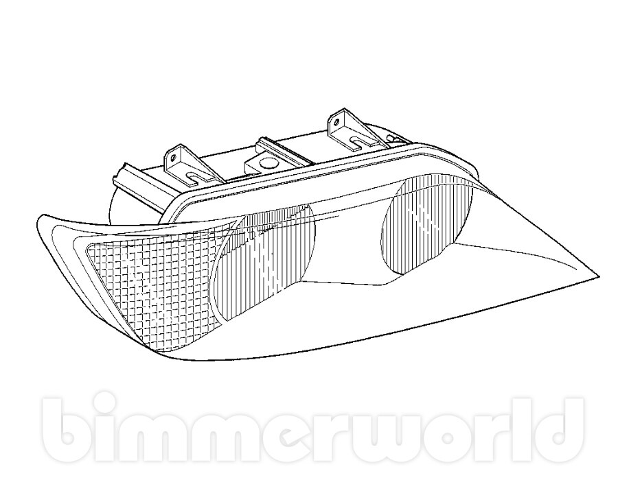 Right Headlamp Assembly with White Turn Indicator - Z3 Roadster & Coupe