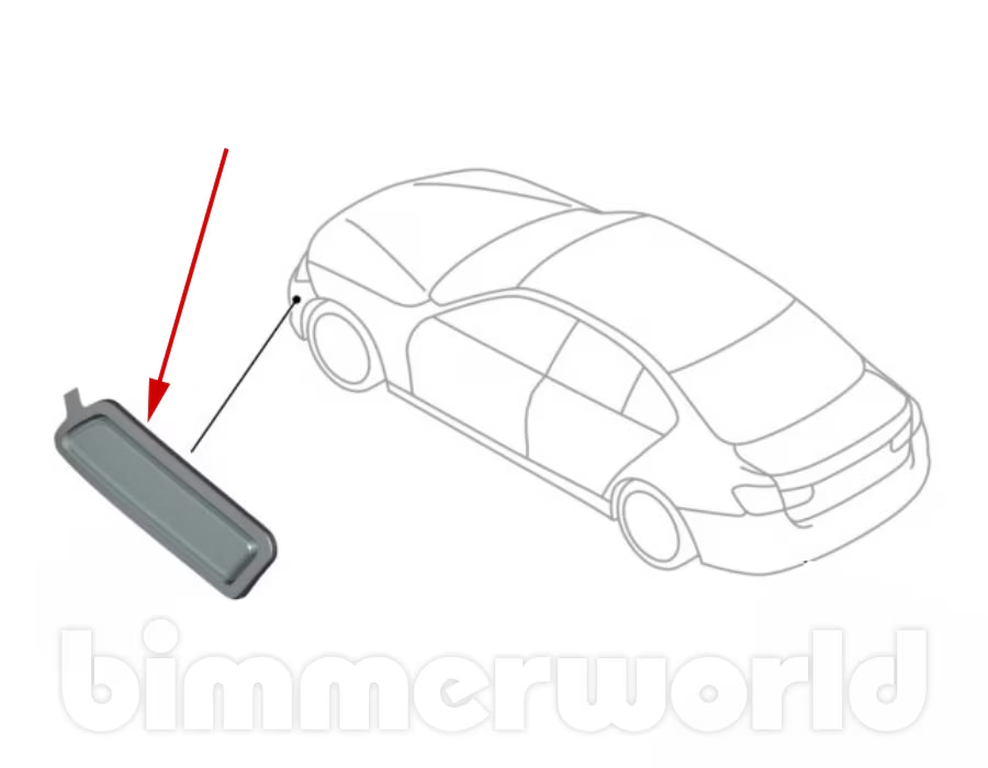 Genuine BMW Front Left Bumper Reflector - F30/F31 Base (2012-2015)