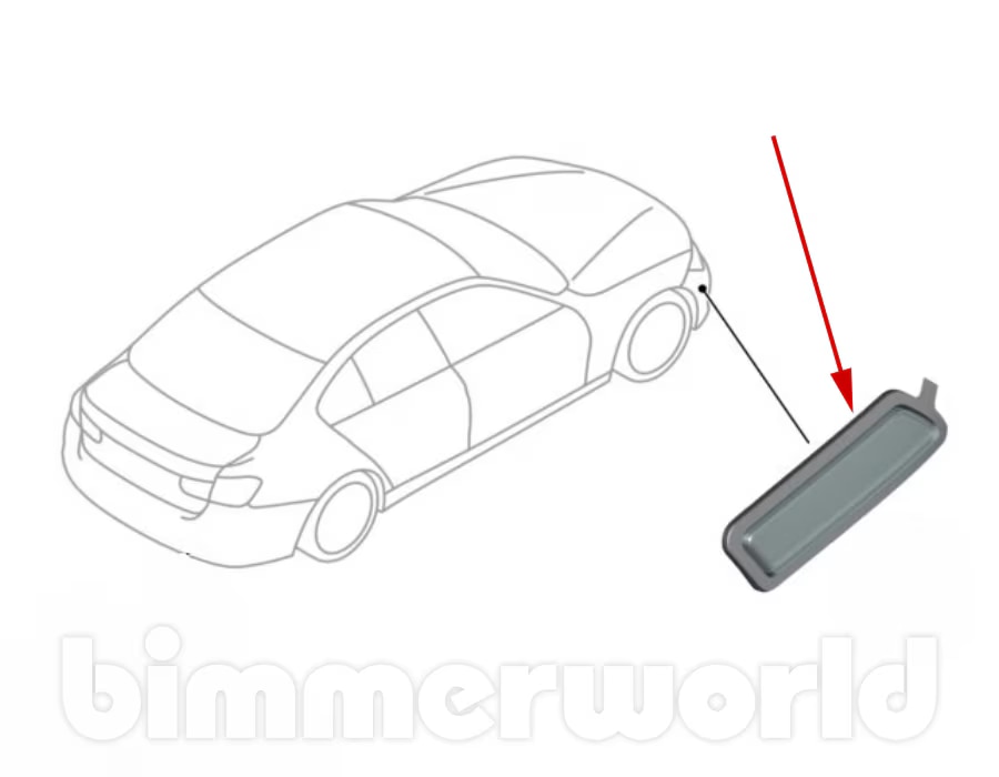 Genuine BMW Front Right Bumper Reflector - F30/F31 Base (2012-2015)