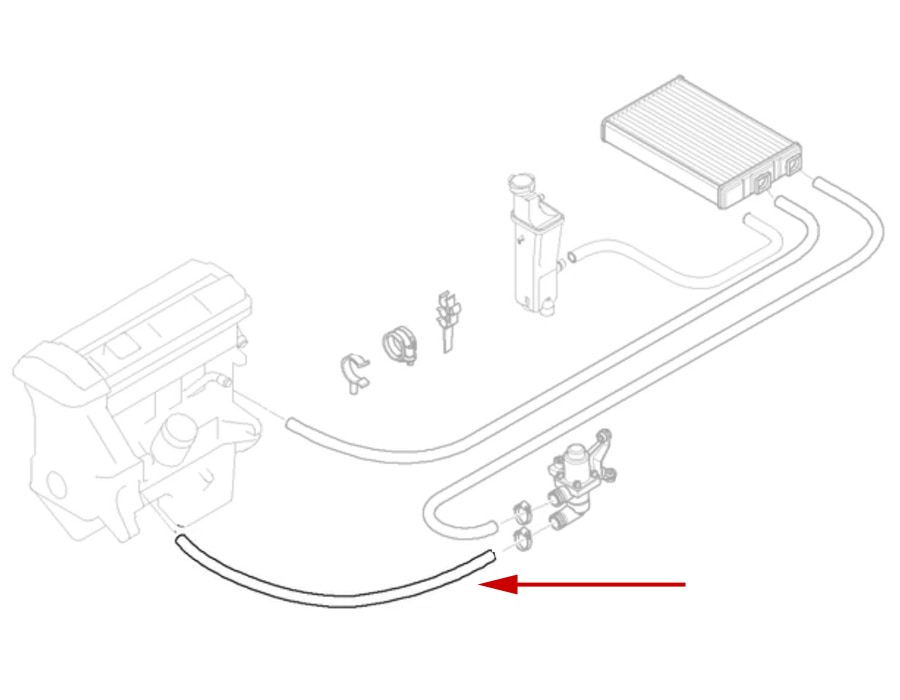 Genuine BMW Hose for Engine and Water Valve - E46 M3 S54