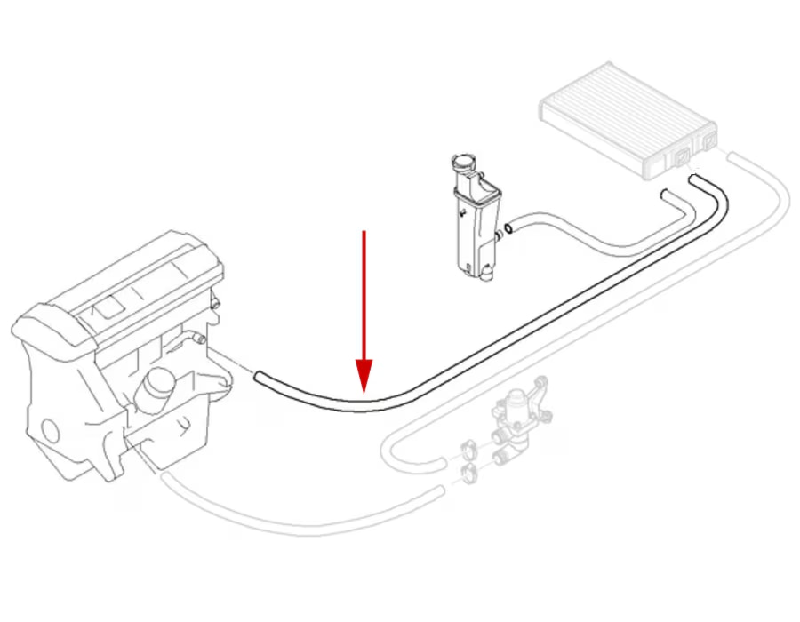 Genuine BMW Heater Core Return Hose E46 M3 S54