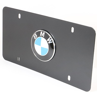 Genuine BMW License Plate - Black Marque - 82121470313