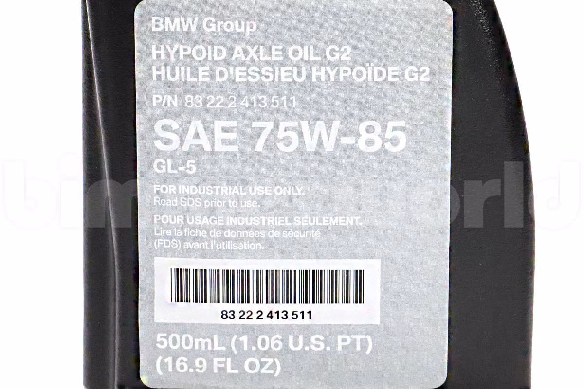 Genuine BMW 75W85 G2 GL-5 Front Axle Gear Oil, 500mL
