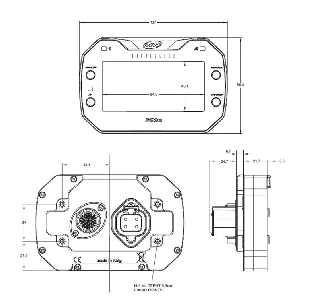 AiM MXm Compact Dash & Data Logger