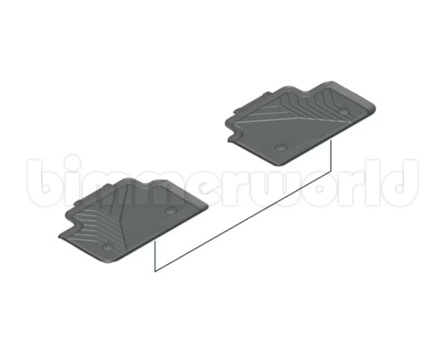 Rear All-Weather Floor Mats BMW G60 530i 540i 550e G90 M5