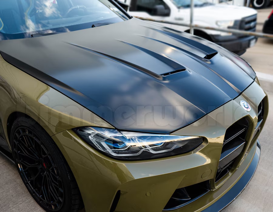 Upgraded BMW G8X M3 M4 Aluminum Vented Engine Hood Panel