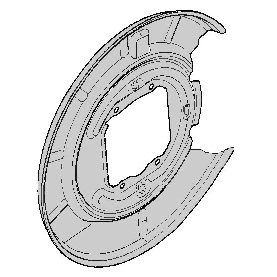 Genuine BMW Brake Backing Plate - Rear Left - 34211158991 E36 E46 E85