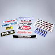 2.5" x 11" BimmerWorld New Logo Decal - Blue with White