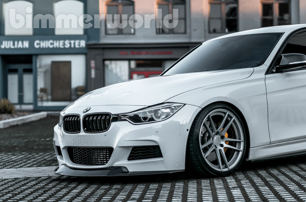 JHP Style Carbon Fiber Front Lip Spoiler BMW F30 F31 3-Series M-Sport