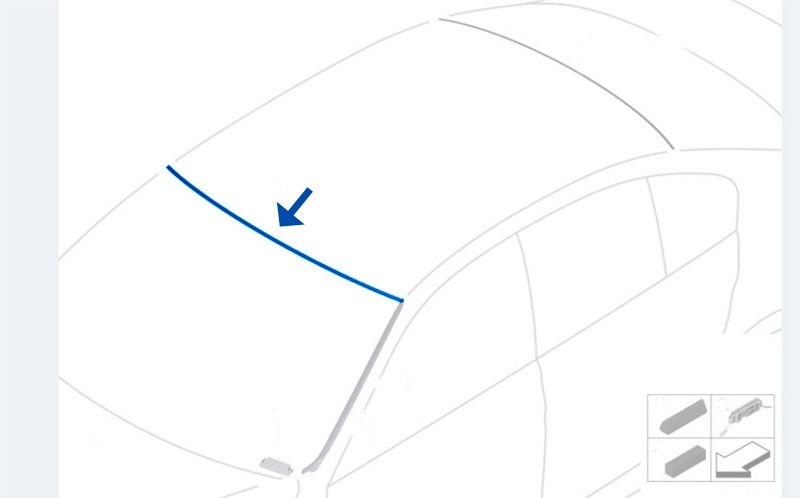 Top Windshield Trim - F30, F31, F80