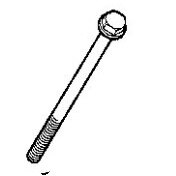 Genuine BMW Hex Bolt with Washer, M6x85 - 07119905548