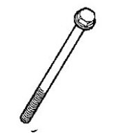 Genuine BMW Hex Bolt with Washer, M6x85 - 07119905548