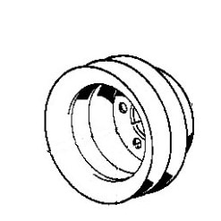 Genuine BMW Pulley D=116mm - 11231280958 - E30,E34