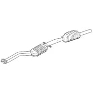 Genuine BMW Front Muffler - 18301437600 - E46 328i 328Ci