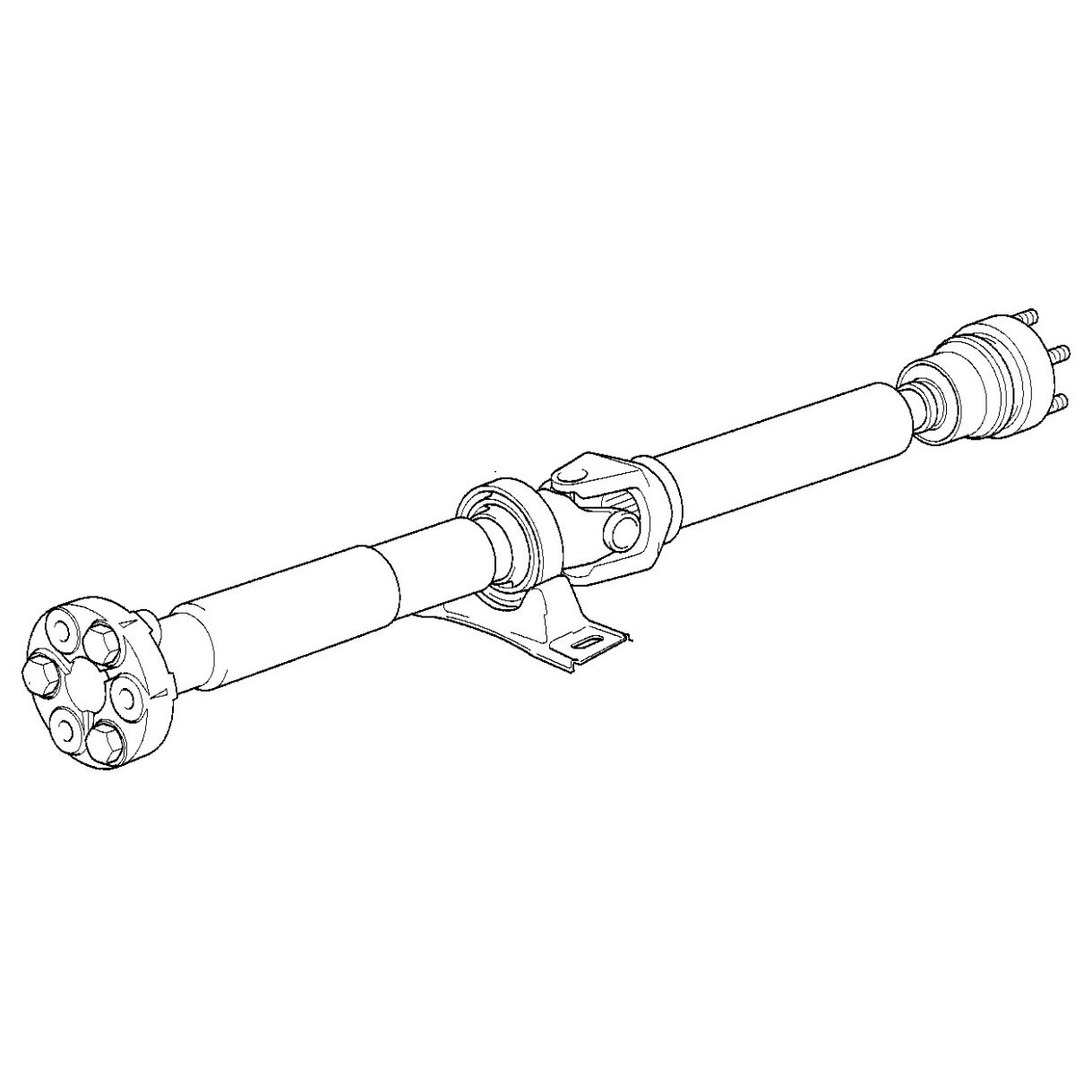 Genuine BMW Drive Shaft Assy 6 Gear Tran 26102228910