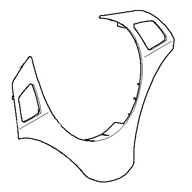 Genuine BMW Cover,steer.wheel Black/chro 32306850544