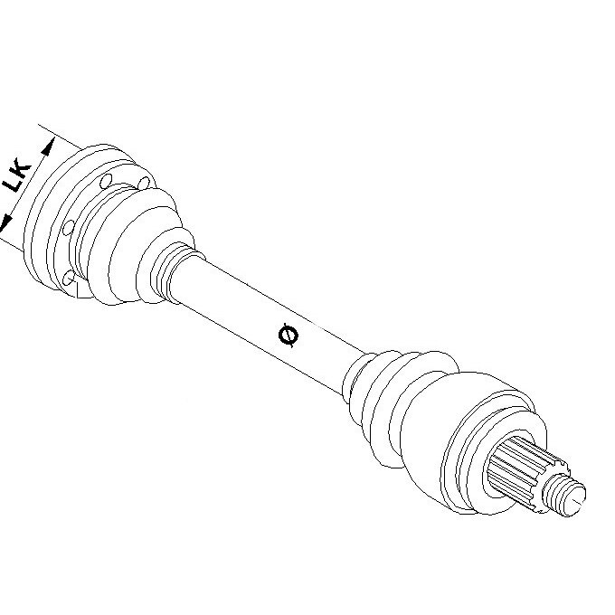 Right Rear Output Shaft - Genuine BMW - E90 323i Manual Transmission