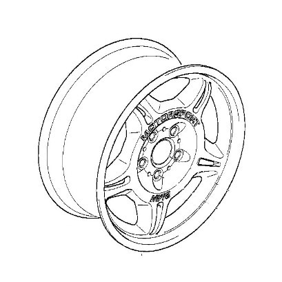 Genuine BMW E36 M3 LTW M Double Spoke Forged 17x7.5 ET41 Front Wheel
