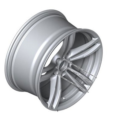 Front 19x9 Style 437M Wheel in Ferric Grey & Polished for BMW F80 M3 ...