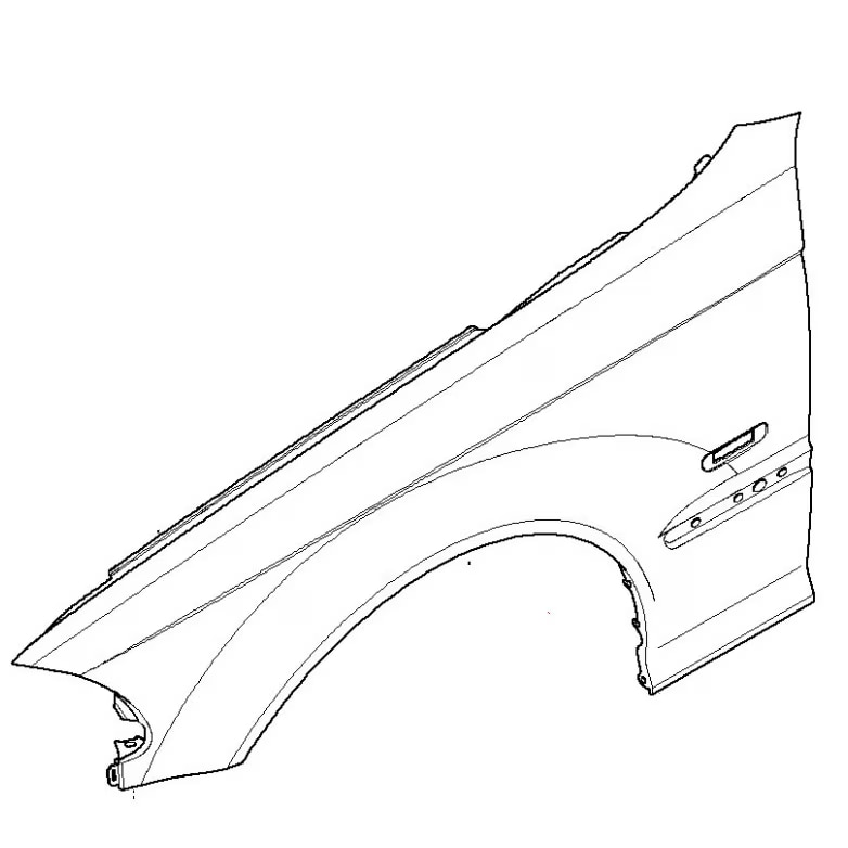 Genuine BMW Front Left Fender Panel, E46 M3 - 41357894337