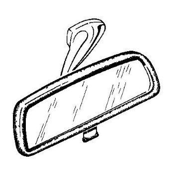 Genuine BMW Interior Rearview Mirror E30 Convertible, E46 Sedan/Wagon, Z3