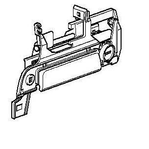 BMW Exterior Door Handle with Lock & Key - Front Left - E36
