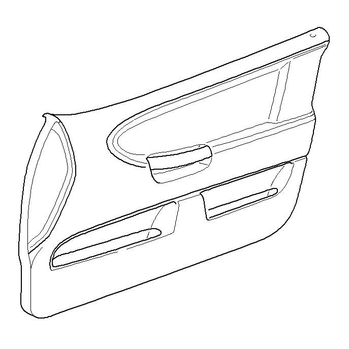Genuine BMW Door Lining Leather Front Ri - 51412252028 - L7Sw Schwarz