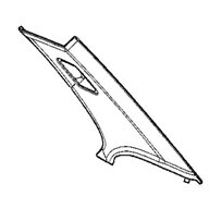 Rear C-Pillar, Right (Hellgrau), BMW - E46 323Ci 325Ci 328Ci 330Ci M3