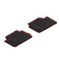 All-weather Floor Mats - Rear - Black and Red - F30 F31