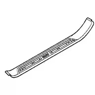 Door Sill Trim, Front Left- M Logo - Black - E39 525i 528i 530i 540i M5