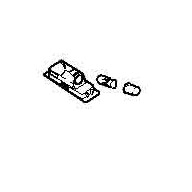 Genuine BMW Rear Registration License Plate Lamp Lens Bulb Assembly