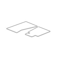 Genuine BMW Rubber Floor Mats - E60 Front Gray - 82550302999