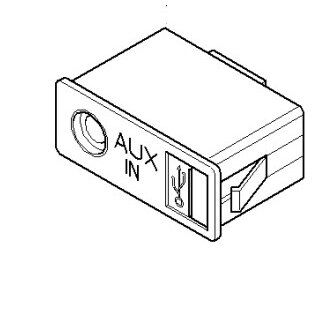 Genuine BMW USB/aux-in Port, Selectable 84109237654