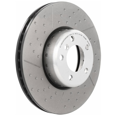 Front Performance Brake Rotor Dimpled & Slotted, Brembo - F22 M235i ...