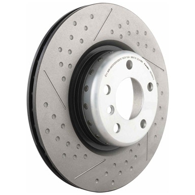 Rear M Sport Dimpled & Slotted Brake Rotor, Brembo - F22 M235i/M240i