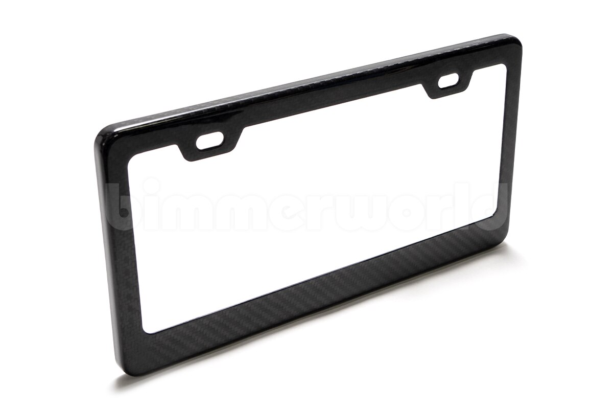 Carbon Fiber License Plate Frame - Style 1 - US/Canadian Plate Size