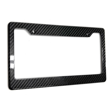 Carbon Fiber License Plate Frame - Style 1 - US/Canadian Plate Size