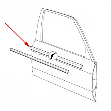 Front Door Weatherstrip Outer Right for BMW E30 3-Series Sedan