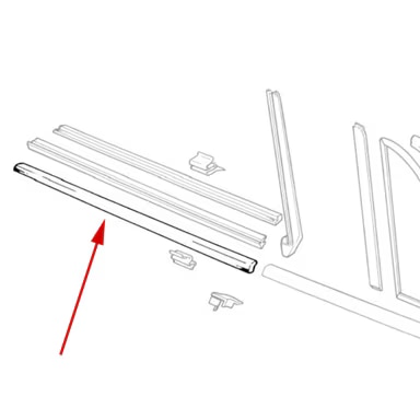 Right Rear Window Molding - E30 318i 325i Convertible (1987-1993)
