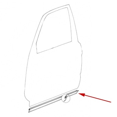 Genuine BMW Lower Front Left Door Weatherstrip E34 5-Series