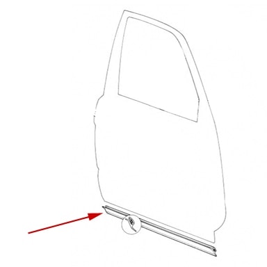 Genuine BMW Lower Front Right Door Weatherstrip E34 5-Series