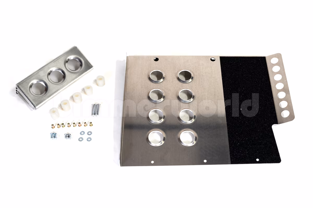 Aluminum Floor Pan Heel Plate & Dead Pedal Kit for BMW E36 3-Series Caged