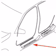 Front Left Door Sill Trim Cover- Black - BMW E39 Sedan/Wagon (97-03)